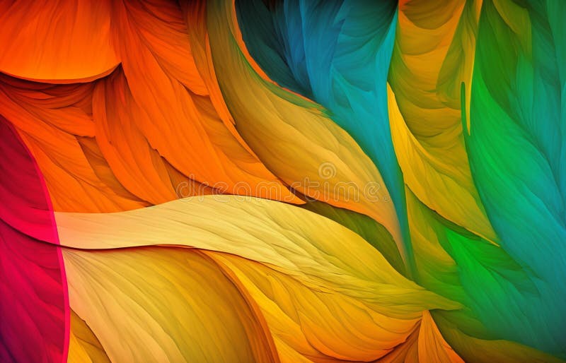 Dynamic Abstract Wavy Rainbow Wallpaper Background, Painted Organic ...