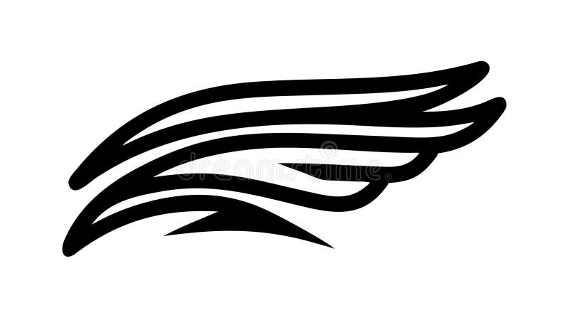 Dynamic Abstract Wing, Symbol of Freedom and Flight, Vector Design ...