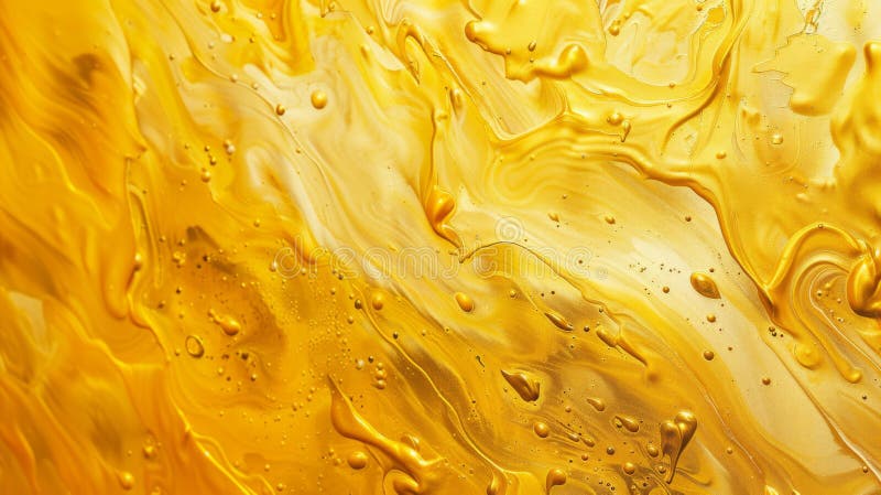A Dynamic Abstract Yellow Fluid Art Texture Designed for Various ...