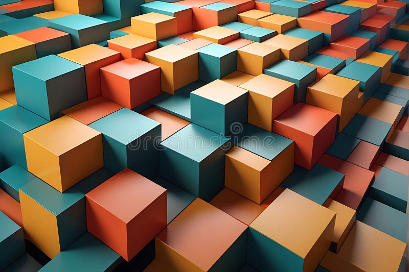 Dynamic Abstraction: 3D Background with Geometric Shapes Twisting and ...