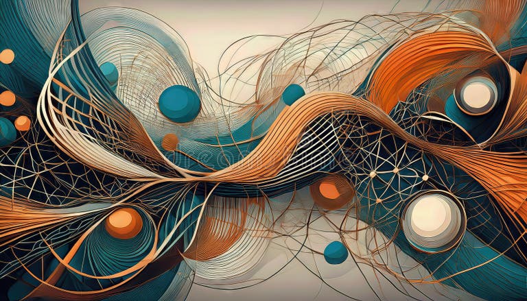 Dynamic Abstraction Intricate Network of Lines and Shapes in a ...