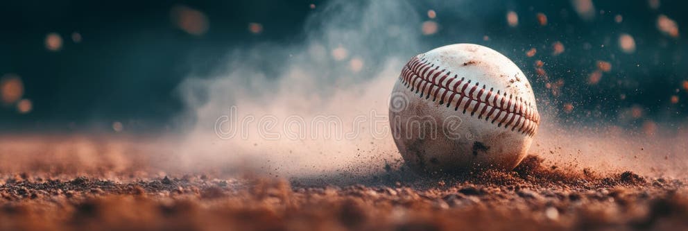 Dynamic Action of a Baseball Game Player Impacting Ground and Creating ...