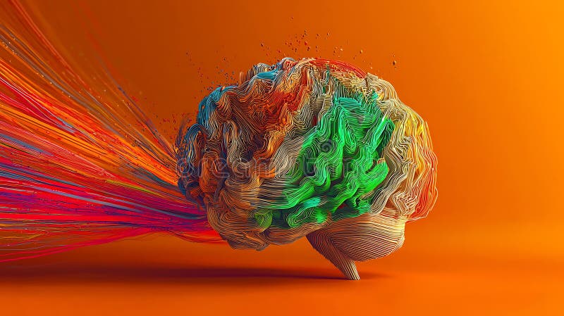 ADHD Brain Concept. Attention Deficit Hyperactivity Disorder Way Stock ...