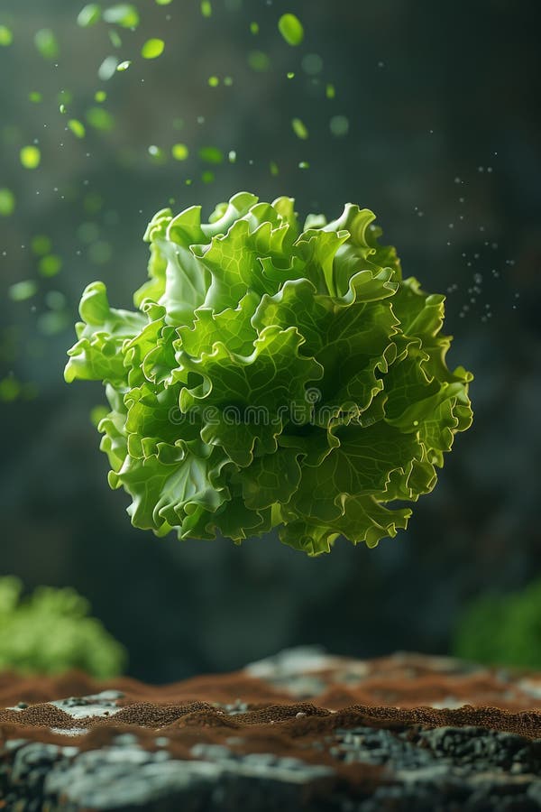 Lettuce in Brown Aerial Dance AI Generated Stock Illustration ...