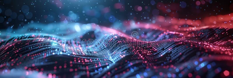 Dynamic AI Data Flow Background with Streams of Light Stock ...