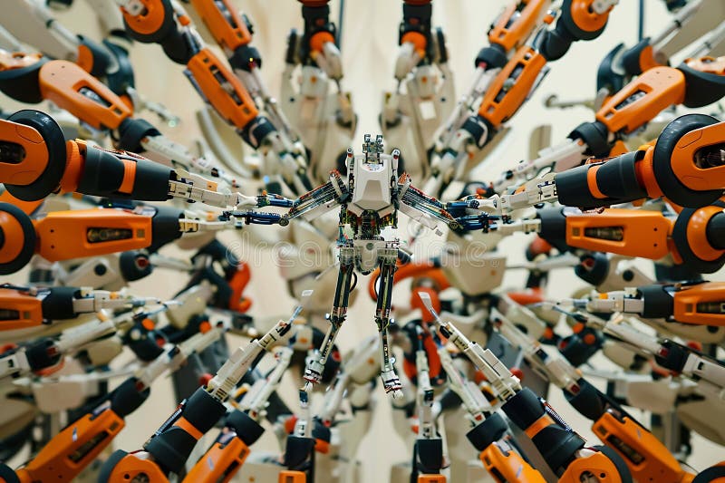 AI Art of Thousands of Connected Equipment in a Network Stock ...