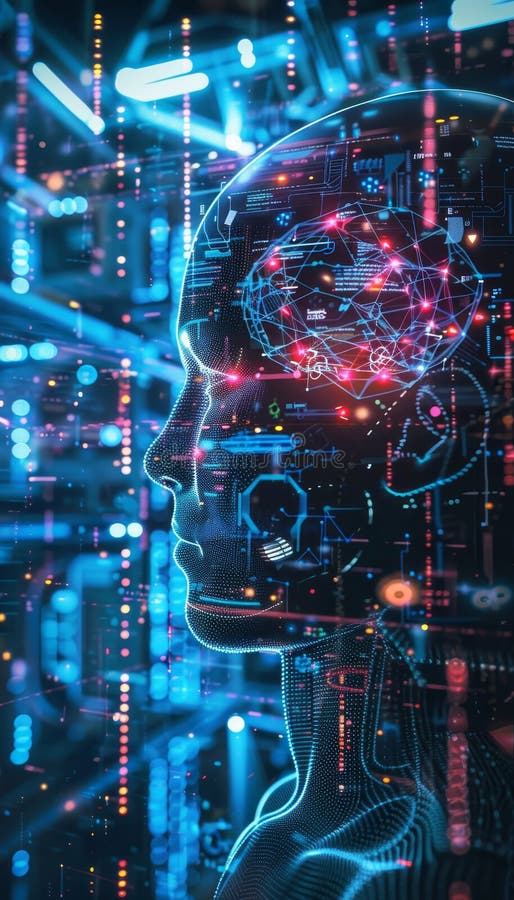 Dynamic Ai Themed Background Showcasing the Fusion of Technology and ...