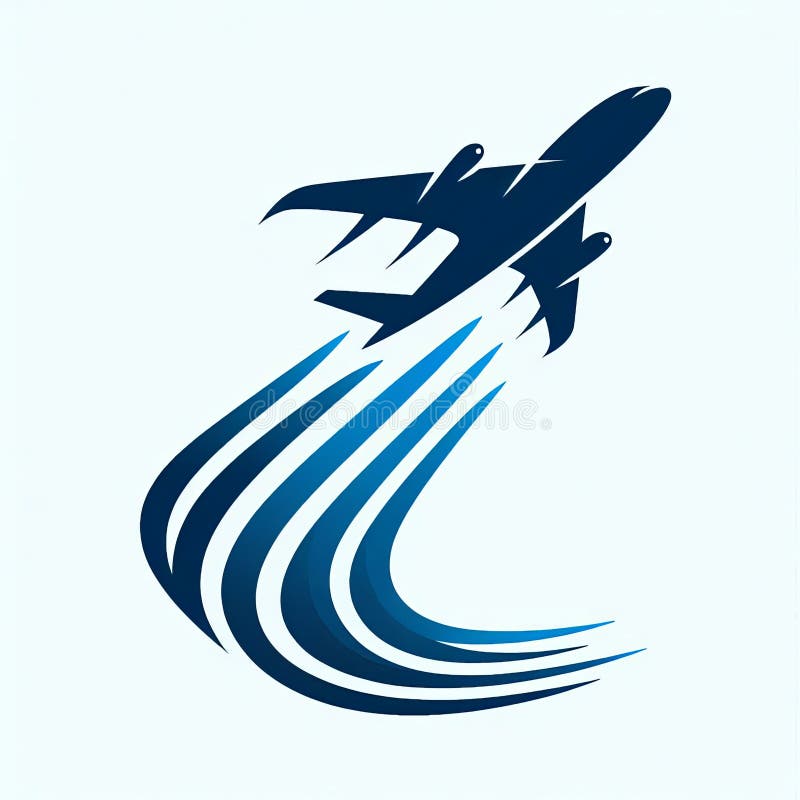 Dynamic Airplane in Flight stock illustration. Illustration of flying ...