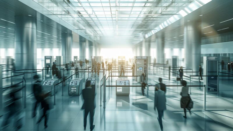 Dynamic Airport Security Check in Travelers Navigating through Modern ...