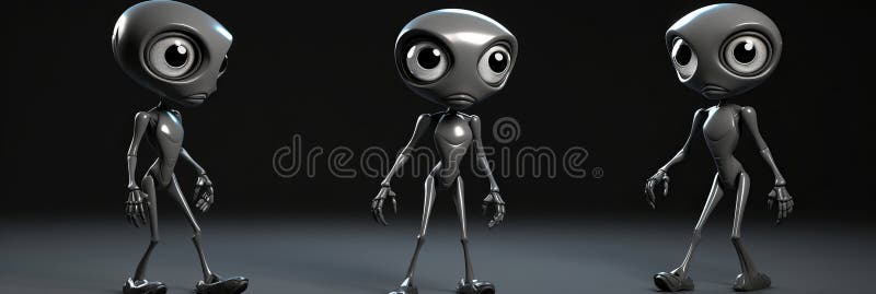 Dynamic Alien Pose Captivating Expression and Unique Stance Showcase ...