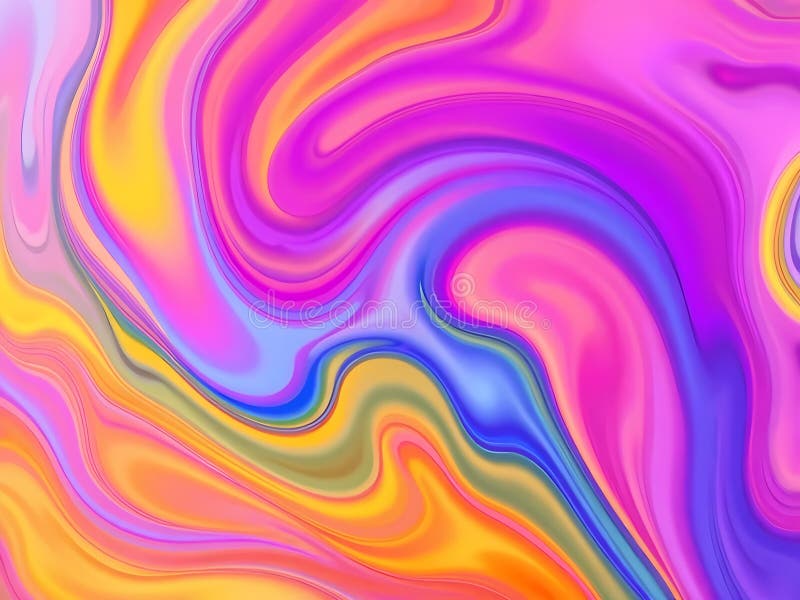 A Dynamic and Alive Design, with Swirls of Rainbow Colors, Blending ...