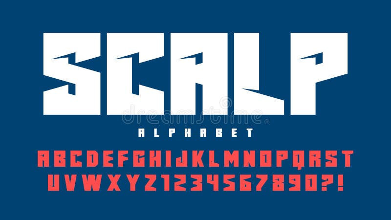 Dynamic Alphabet Design, Typeface, Letters and Numbers. Stock Vector ...