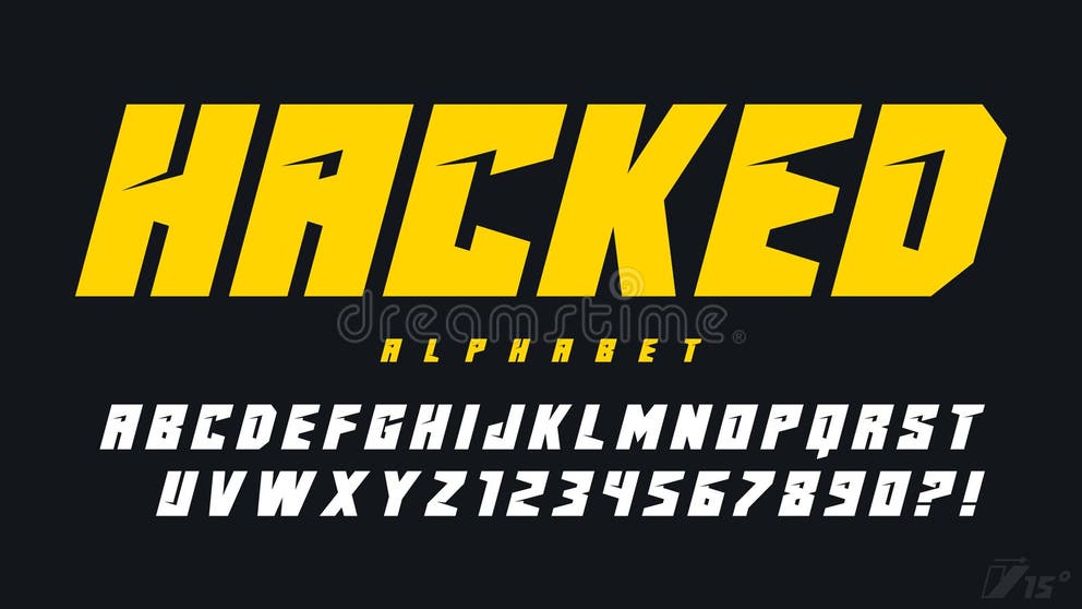 Dynamic Alphabet Design, Typeface, Letters and Numbers. Stock Vector ...