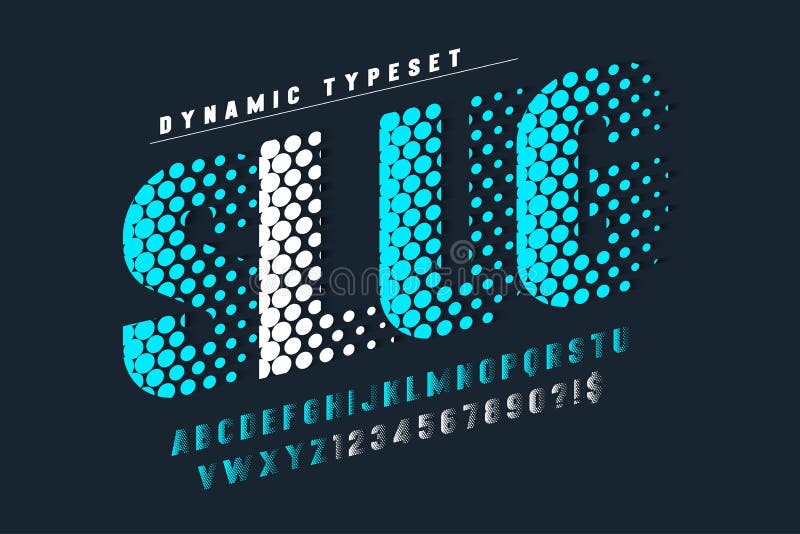 Dynamic Alphabet Design, Vector Letters and Numbers. Stock Vector ...