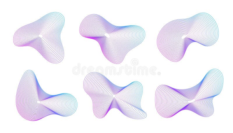 Dynamic Amorphous Shapes, Abstract Fluid Forms with Gradient, Liquid ...
