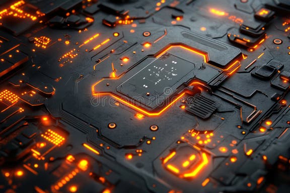 Dynamic Android Revolution: Innovative High-Tech Device with Metallic ...