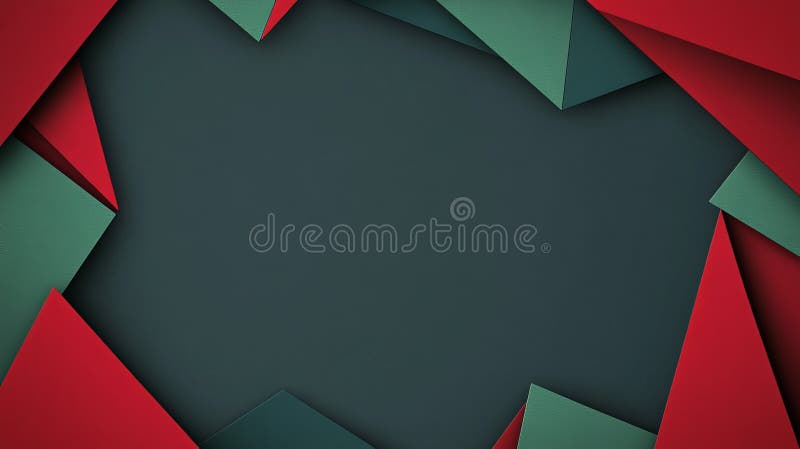 Dynamic and Angled Borders with Red and Green Shapes in a Modern ...