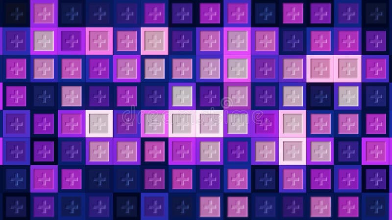 Dynamic Animated Background with Medical Multicolored Crosses Blinking ...