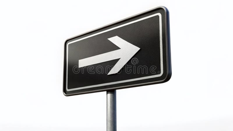 Dynamic Animated Silhouette Road Arrow Sign Smooth LefttoRight ...