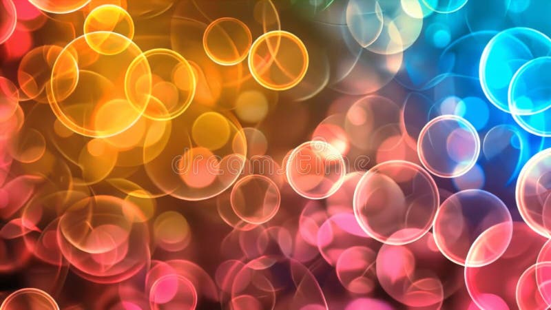 Dynamic Animation of Abstract Circles in Motion, Featuring Vibrant ...