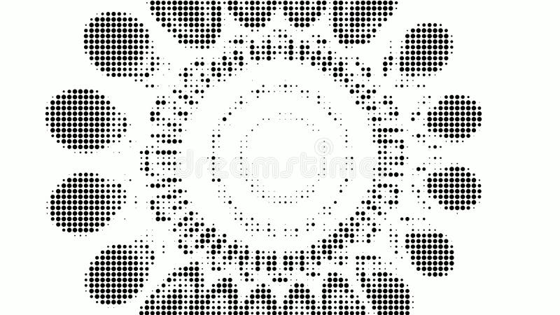 Abstract Radial Wave Pattern of Dots Stock Footage - Video of ...