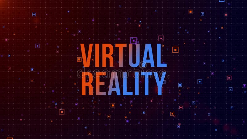 Futuristic Virtual Reality Animation with Particle Glitch Reveal Stock ...