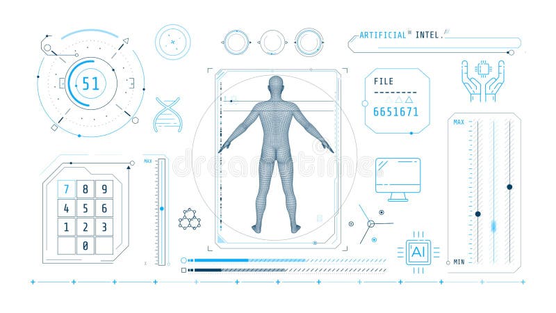 Dynamic Animation on the Theme of Artificial Intelligence. Stock Video ...