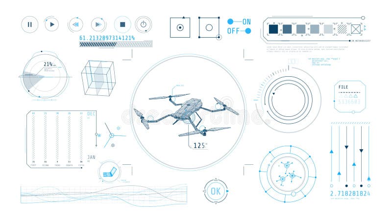 Dynamic Animation on the Theme of Drone Technology. Stock Video - Video ...