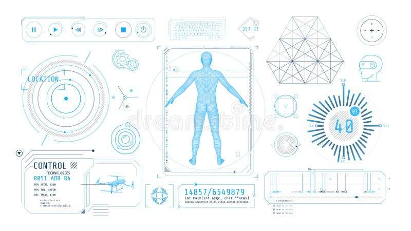 Dynamic Animation on the Theme of Human Digitalization. Stock Video ...