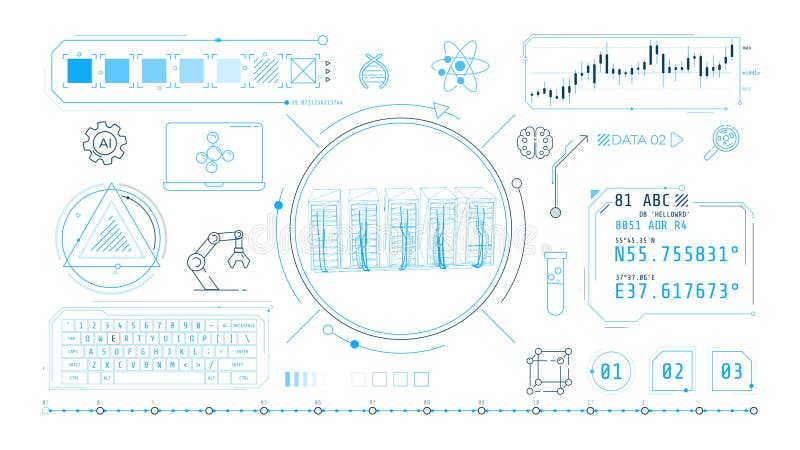Dynamic Animation on the Theme of Scientific Data Storage. Stock Video ...