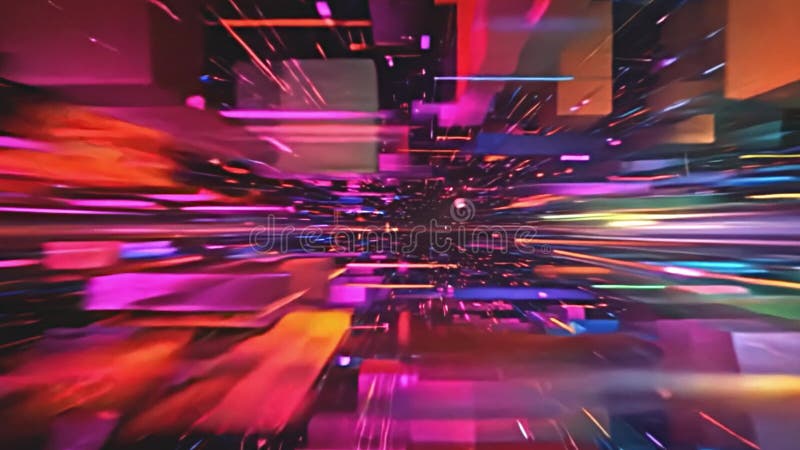 Dynamic Animation Video Background, Static Color Noise, Vibrant Glitch Effects, Distorted Shapes ...