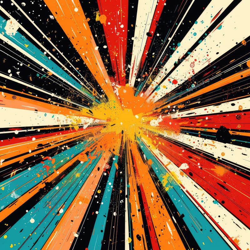 Dynamic Anime Explosion: Manga Graphics Stock Image - Image of playful ...