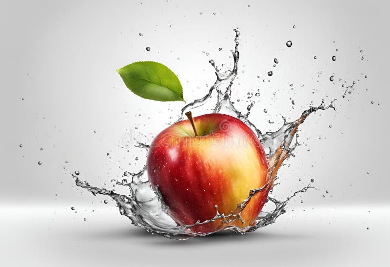 Apple splash vector stock vector. Illustration of orange - 119991817