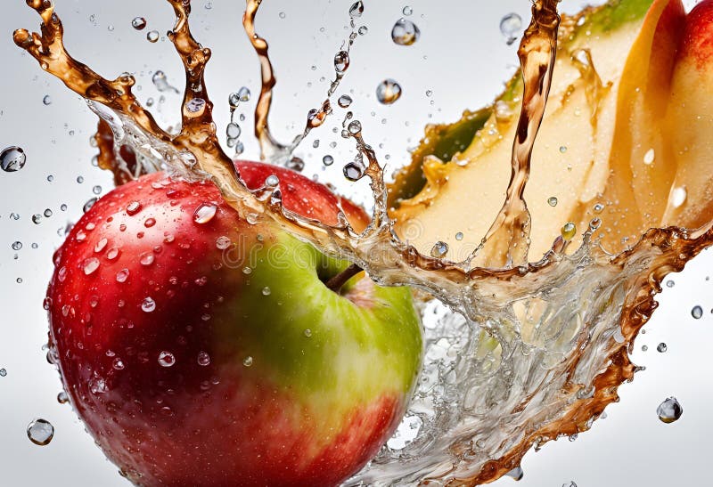 Apple splash vector stock vector. Illustration of orange - 119991817