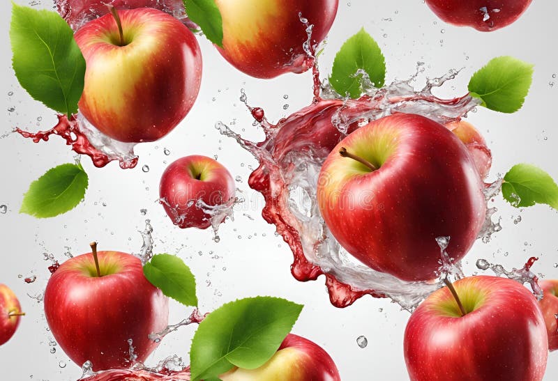 Apple splash vector stock vector. Illustration of orange - 119991817