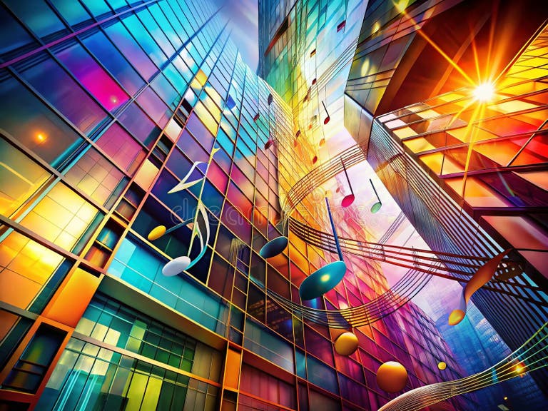 Dynamic Architectural Design Background Inspired by Music Abstract ...