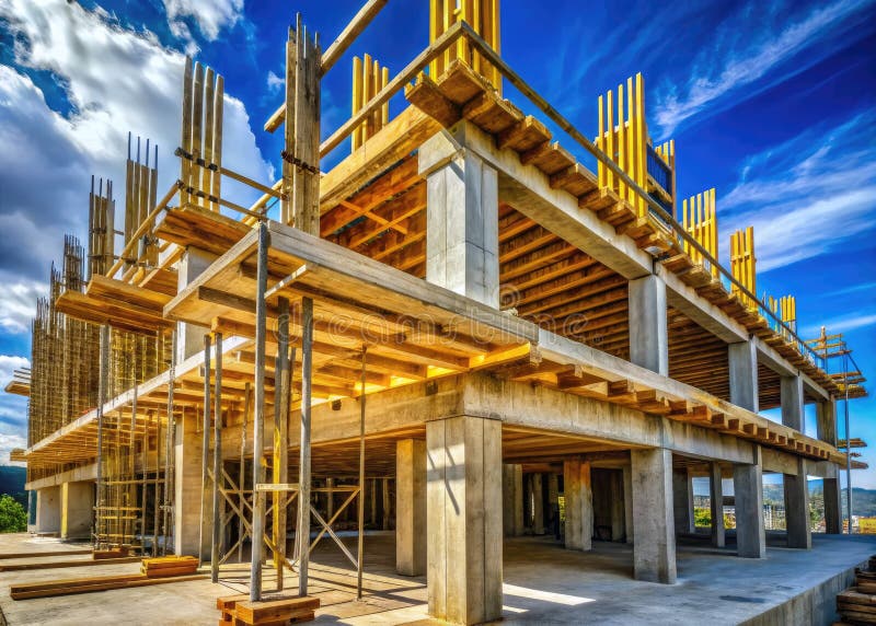 Dynamic Architectural Photography of a Modern Concrete Structure Under ...