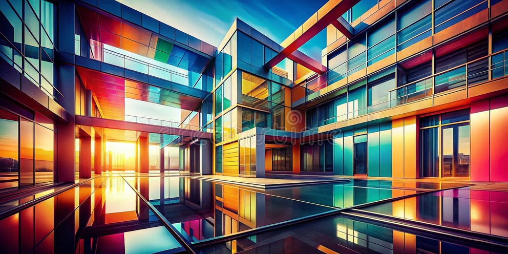 Dynamic Architectural Portraits Exploring Modern Abstract 3D Forms in a ...