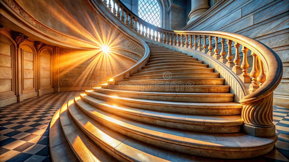 Dynamic Architectural Staircase a Study in Curved Form High Relief and ...