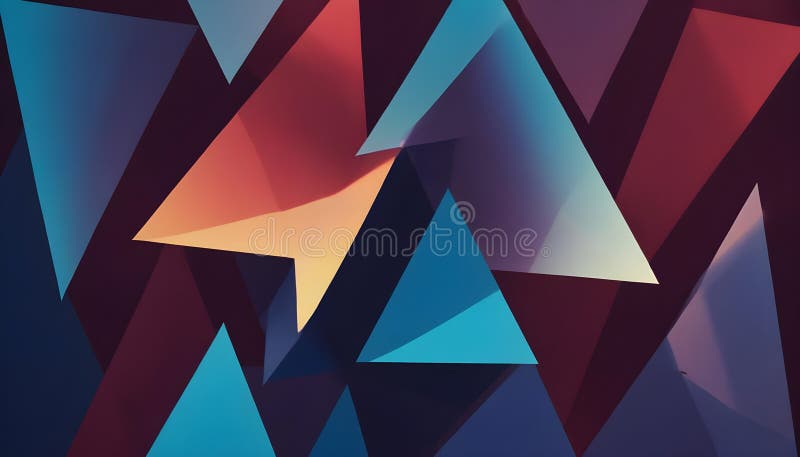 A Dynamic Arrangement of Colorful, Overlapping Triangles Creating a ...