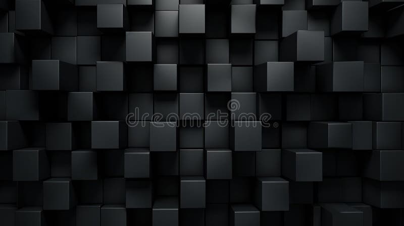 Dynamic Arrangement of Geometric Shapes, Featuring a Number of Black ...