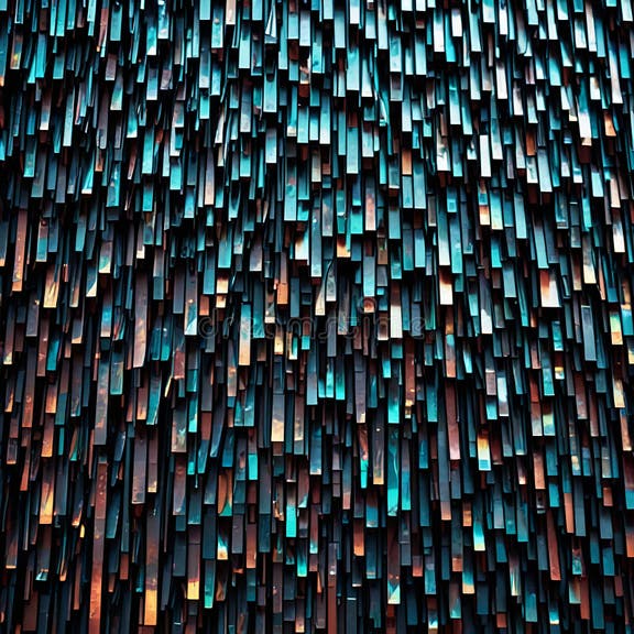 Pixel Shard Cascade in Neon Stock Illustration - Illustration of ...