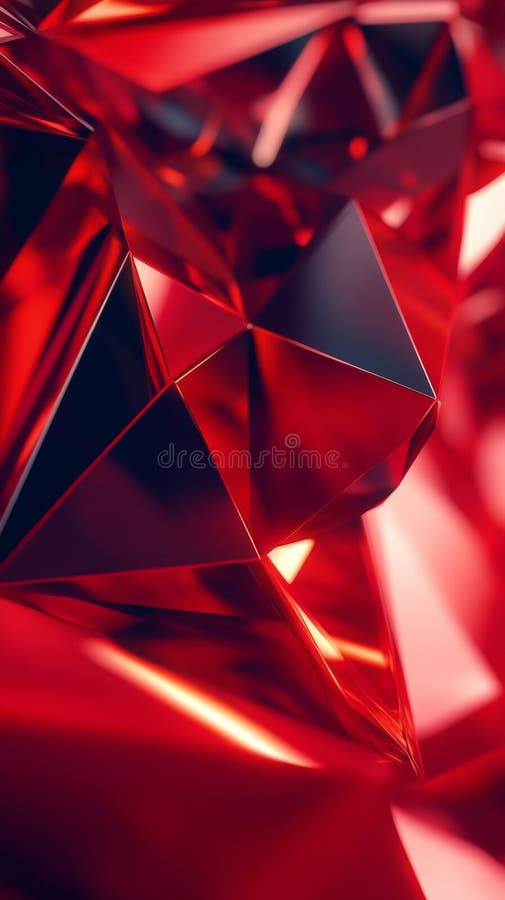 The Dynamic Arrangement of Red Geometric Shapes in Bold Design ...