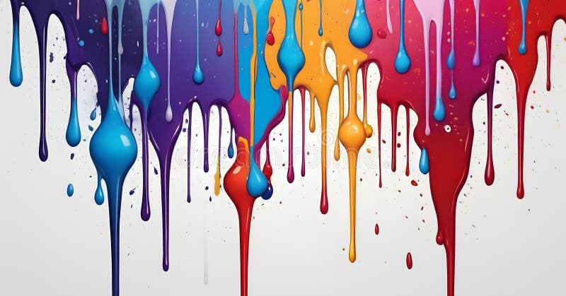 Colorful Paint Drip Dynamics Stock Image - Image of backdrop, liquid ...