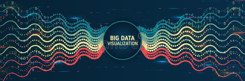 A Dynamic Array Of Information Consisting Of Multi Colored Lines And Waves Data Sorting Process