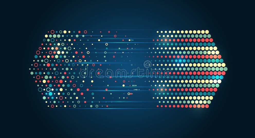 A Dynamic Array of Information. Data Sorting Process. Big Data Stream ...