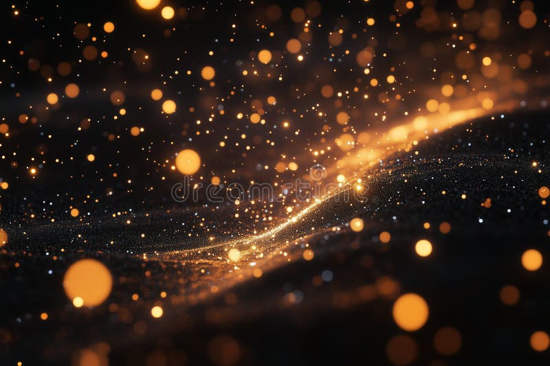 Luminous Golden Orange Nanoparticles Stock Photos - Free & Royalty-Free ...