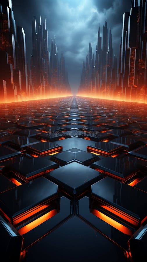 Dynamic Arrow Pathways Hi Tech Background with Abstract Direction and ...