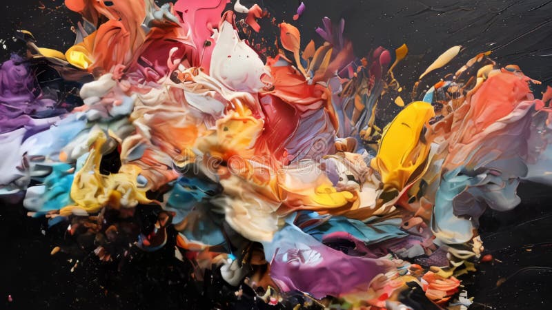 Colorful Paint Explosion stock video. Video of energy - 304389675