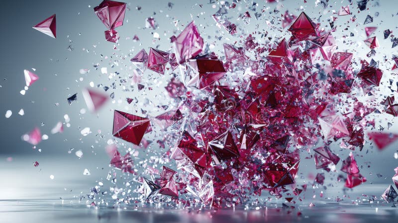 Dynamic Assembly of Geometric Forms Futuristic Art Abstract Visuals ...